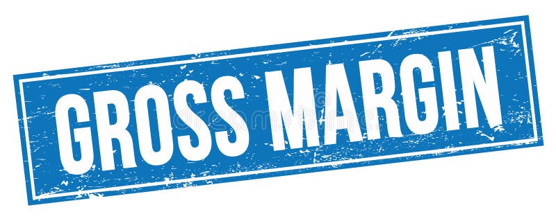 Texte De Marge Brute Sur Timbre Rectangle Gris Bleu Illustration Stock ...