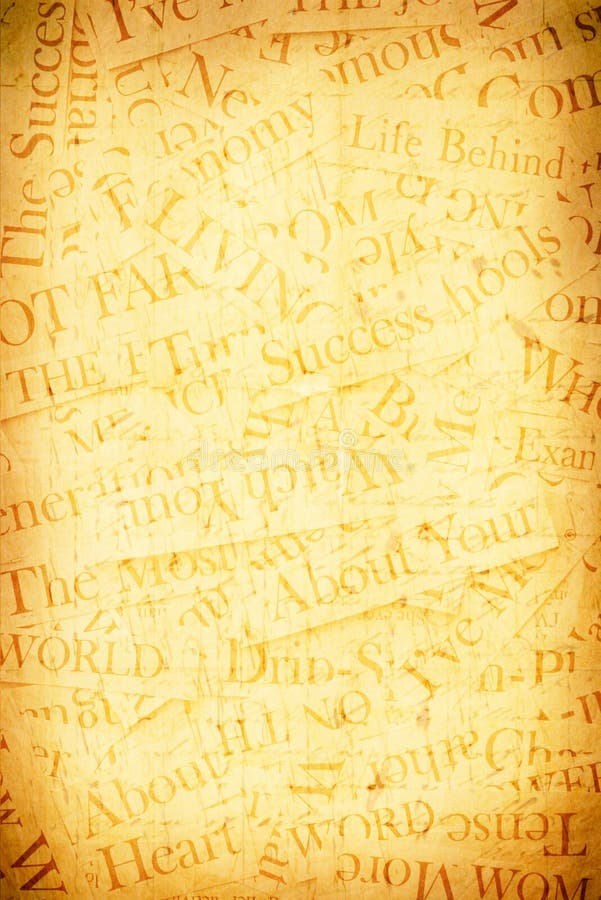 Texte De Papier D'actualités Photo stock - Image du abstrait, lettres ...
