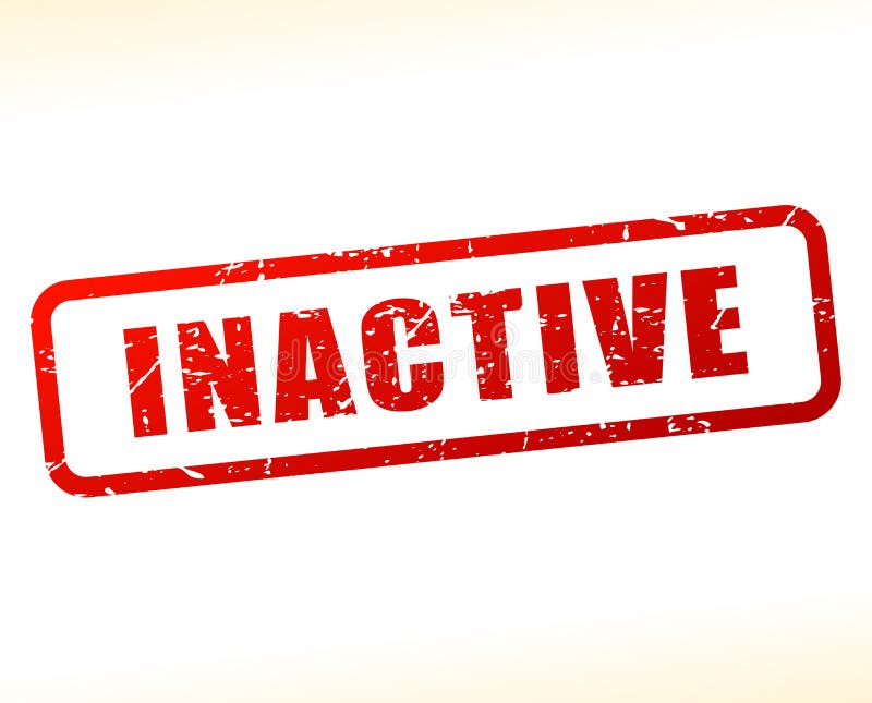 Grunge Rouge Mot Inactif Tampon Ovale Sur Fond Blanc Illustration de ...