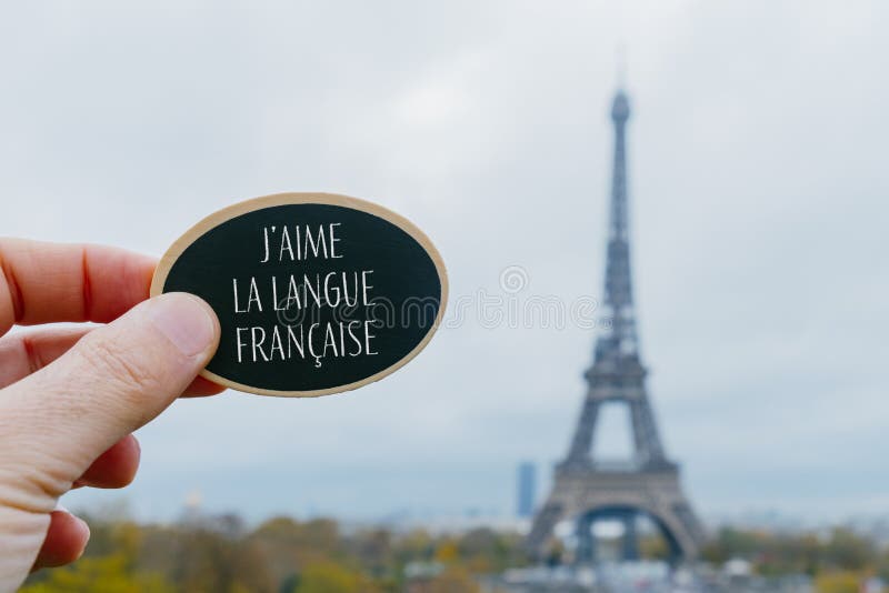 Texte J'aime La Langue Française En Français à Paris Photo stock ... Texte J'aime La Langue Française En Français à Paris Photo stock ...