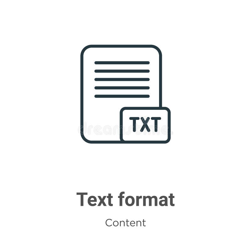 Textformat-Vektorikone Lokalisiert Auf Transparentem Hintergrund, Text ...