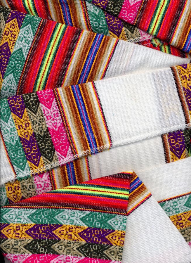 Textil Dos Peruvian Do Close Up Foto de Stock - Imagem de projeto ...