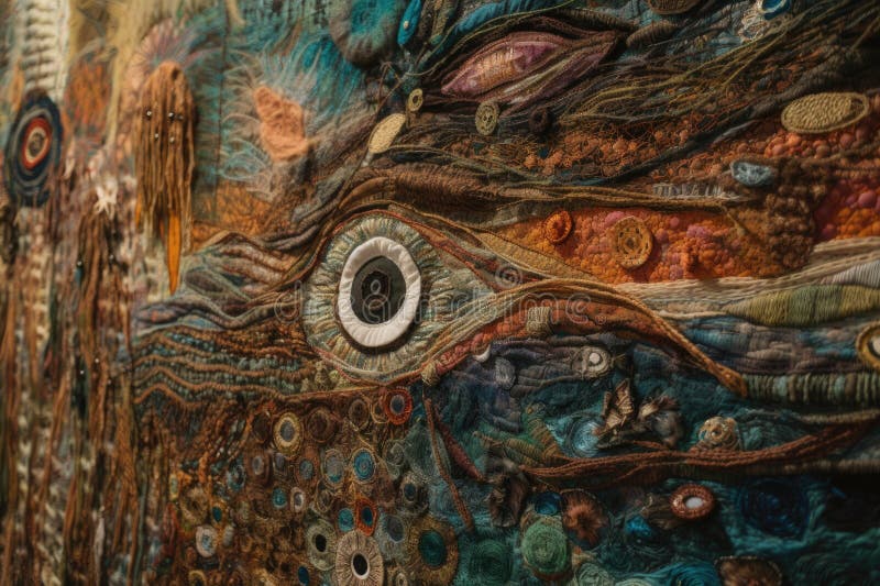 Textile Artist, Creating Intricate Tapestry of Textures and Colors ...