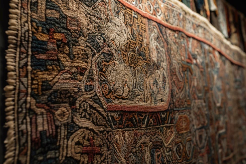 Textile Artist Painting Abstract Pattern on Canvas, with View of the ...