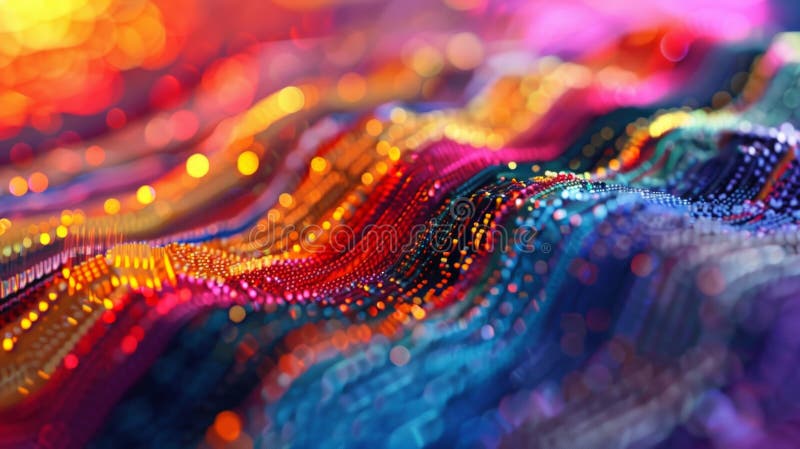A Textile Artwork Featuring Layers upon Layers of Colorful Threads ...