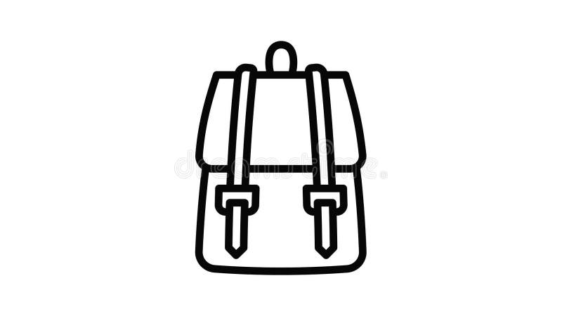 Rucksack icon animation stock video. Video of animation - 217183843