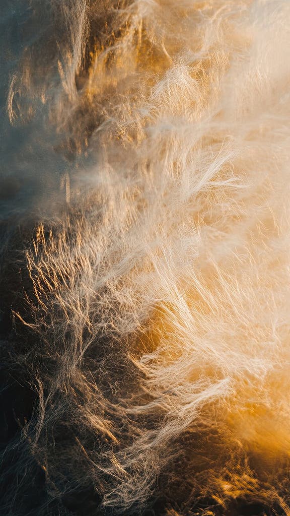 Textile-based Abstract Texture with Floating, Fluffy Fiber Elements ...