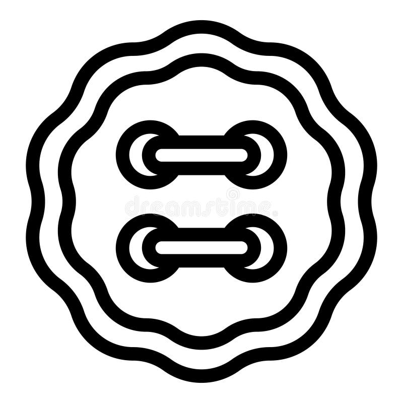 Textile Button Icon Outline Vector. Sewing Equipment Stock Vector ...