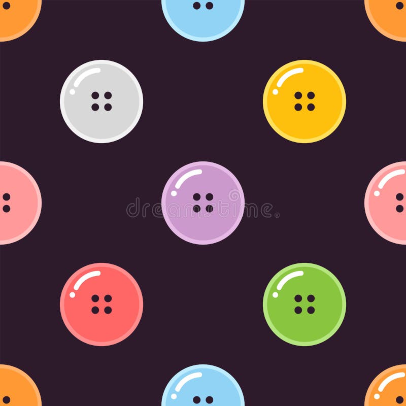 Textile Buttons Random Pattern Stock Vector - Illustration of plastic ...