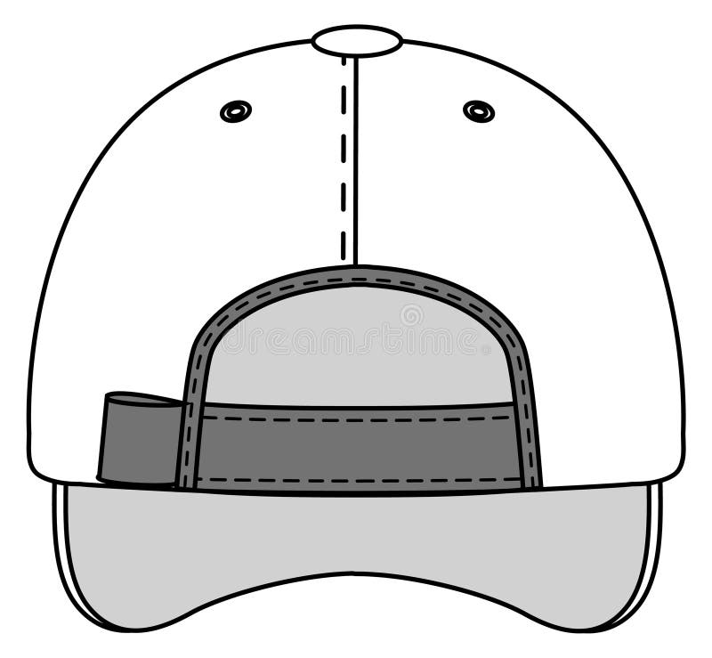 Textile Cap Template. Baseball Brand Design Back View Stock Vector ...