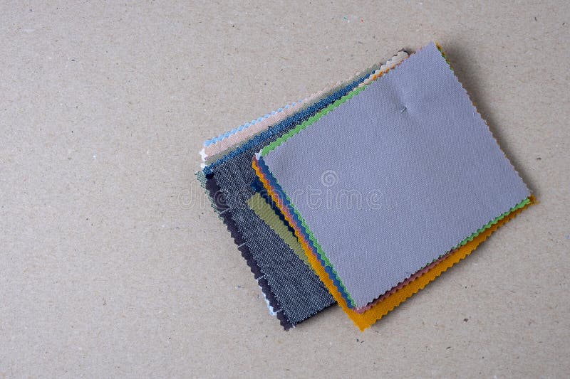 Textile Catalogue, Colorful Fabric Samples Stock Photo - Image of ...