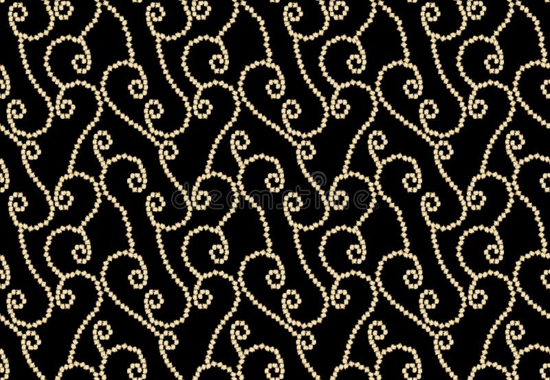 Textile Chunri Pattern Black and White Stock Illustration ...