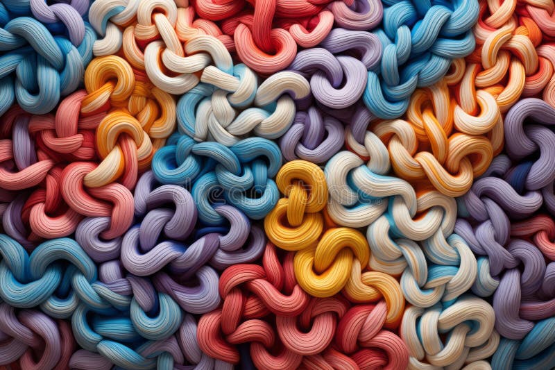 Textile Crafted from Interlocking Loops, Fabric Stock Image - Image of ...