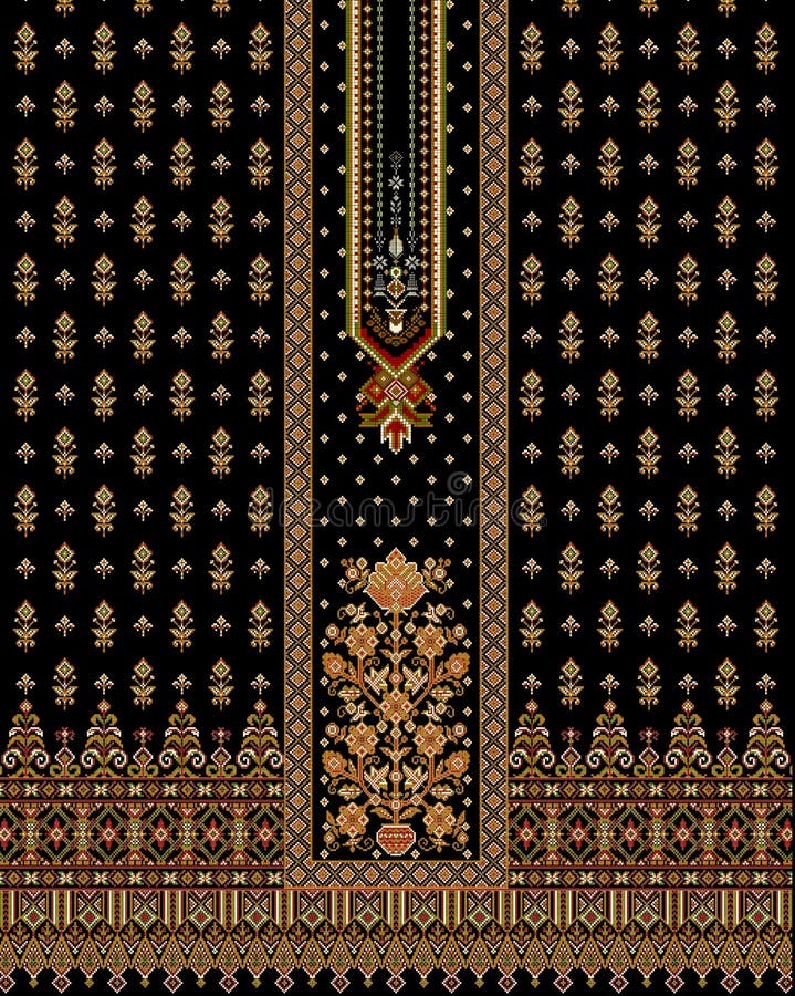 Textile Design Digital Design and Motif, Borders, Shirt Stock ...