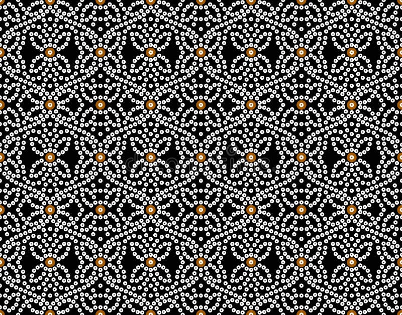 Textile Digital Dot Style Black and White Pattern Stock Illustration ...