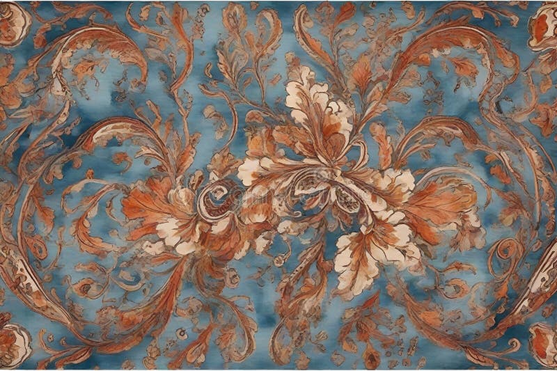 Textile Digital Motif Pattern Abstract Vintage Style Stock Illustration ...