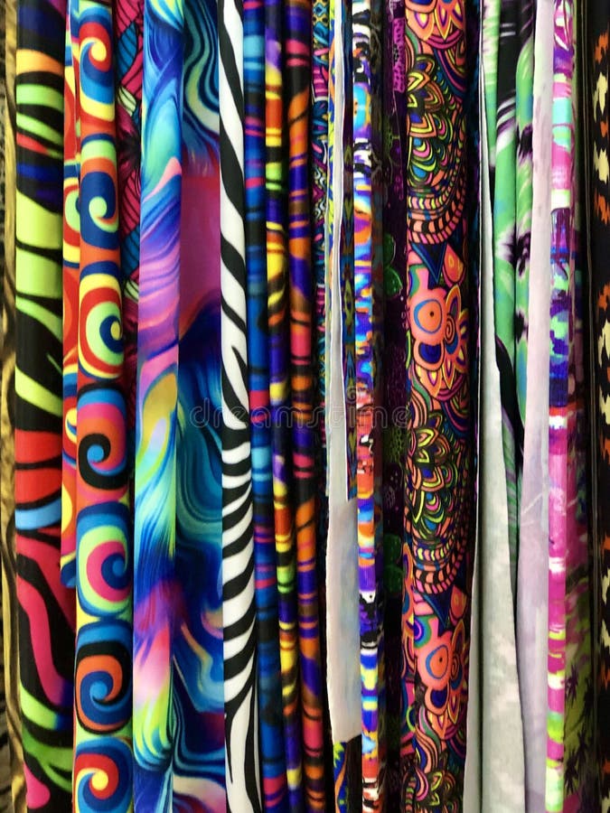 Textile Fabric Random Color Patterns Stock Photo - Image of digital ...