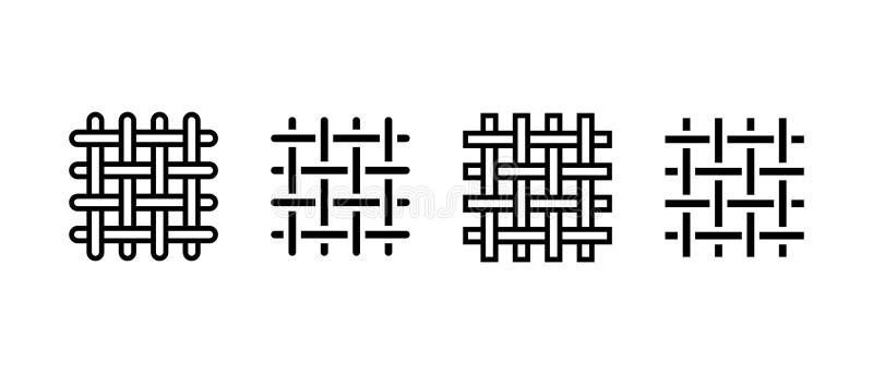 Textile Fabric Vector Icons. Textile Symbol, Vector Illustration Stock ...