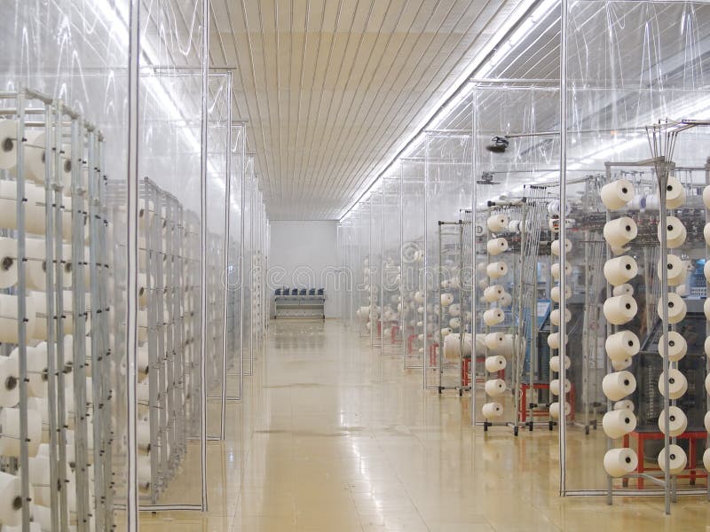 Textile factory stock image. Image of vanishing, bobbin - 5468729