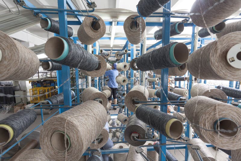 Textile factory stock image. Image of machine, spinning - 94354451