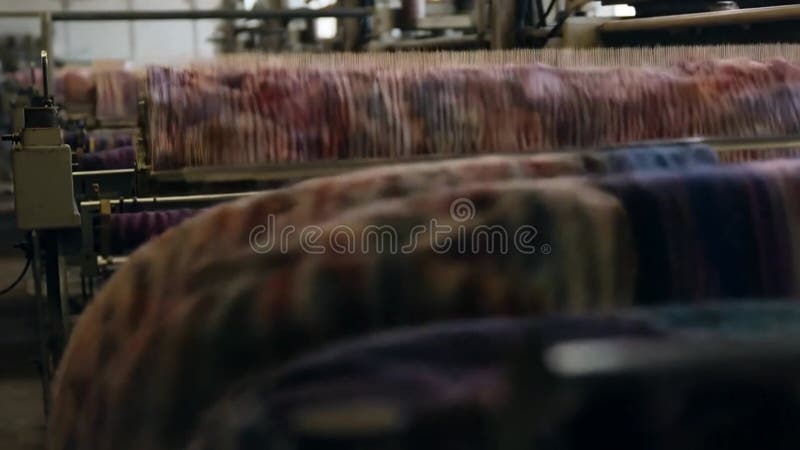 Textile Factory. Weaving Machines, Spinning Machines, Finished Fabrics ...