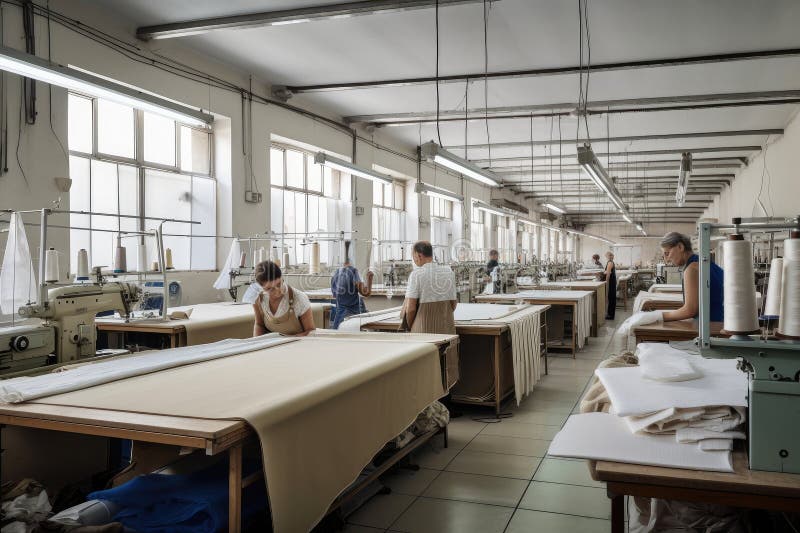 Textile Industry Workers Stock Illustrations – 363 Textile Industry ...