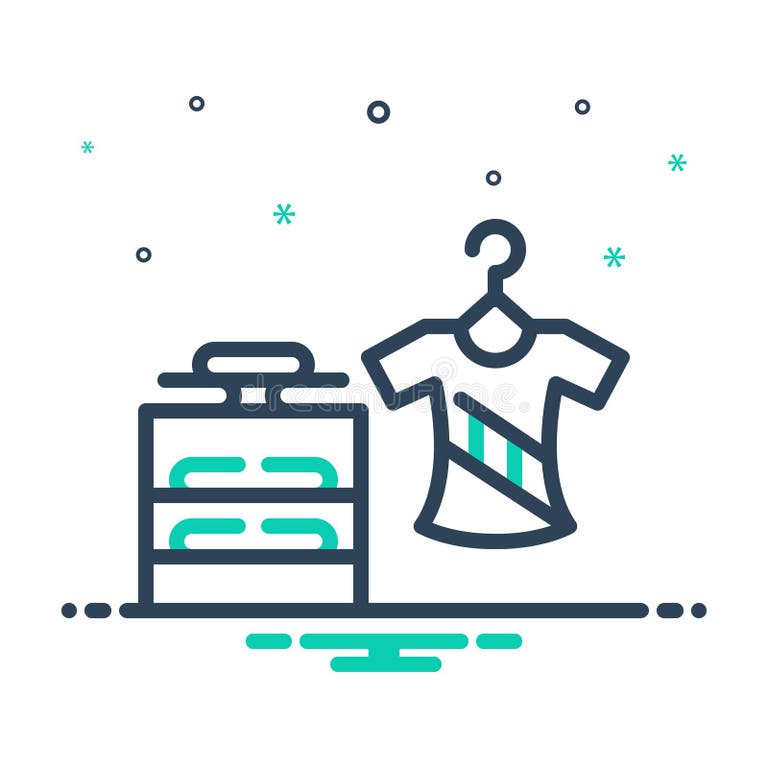 Mix Icon for Textile, Cloth and Tshirt Stock Illustration ...