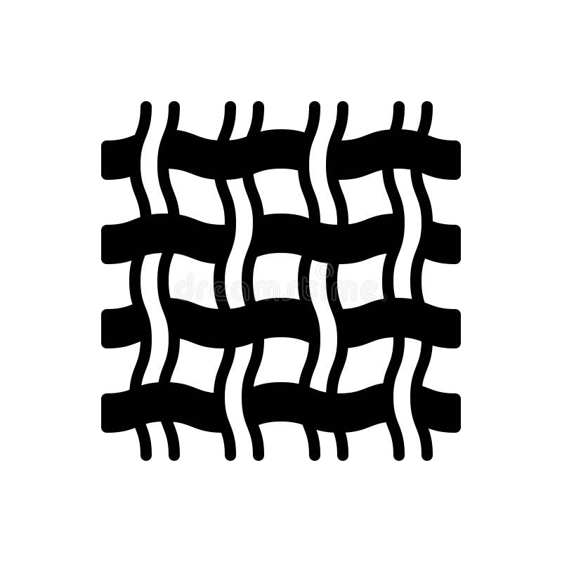 Black Solid Icon for Textile, Weav and Yarn Stock Vector - Illustration ...