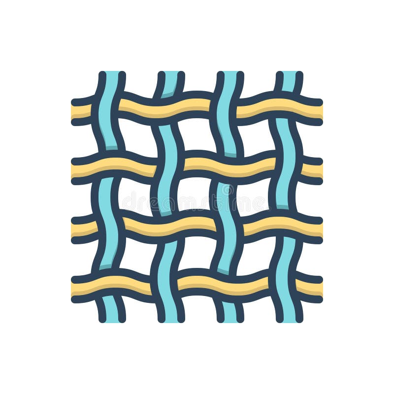 Color Illustration Icon for Textile, Weav and Yarn Stock Illustration ...