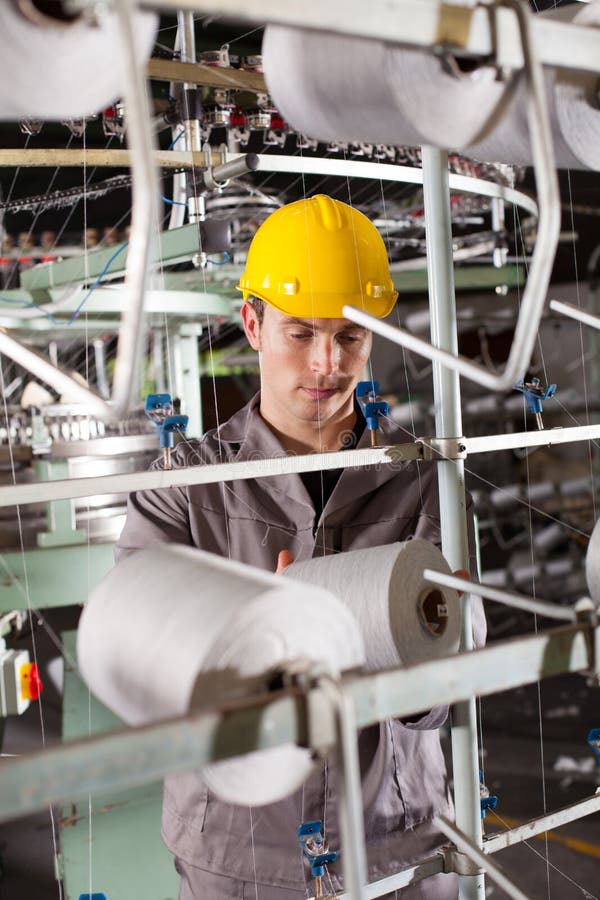 Smiling Industrial Manufacturing Factory Worker Stock Image - Image of ...