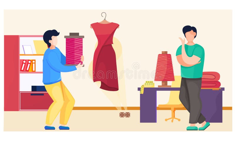 Textile Industry, Production of Threads. Sewing Workshop and Atelier ...