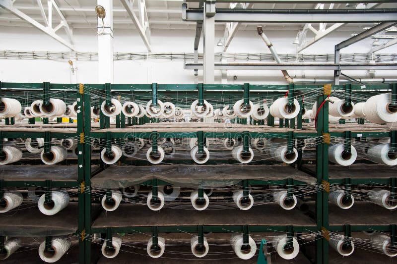 Yarn Thread Running in the Machine Stock Photo - Image of yarn, loom ...