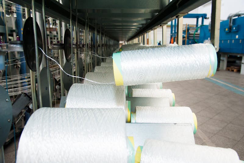 Yarn Thread Running in the Machine Stock Image - Image of production ...