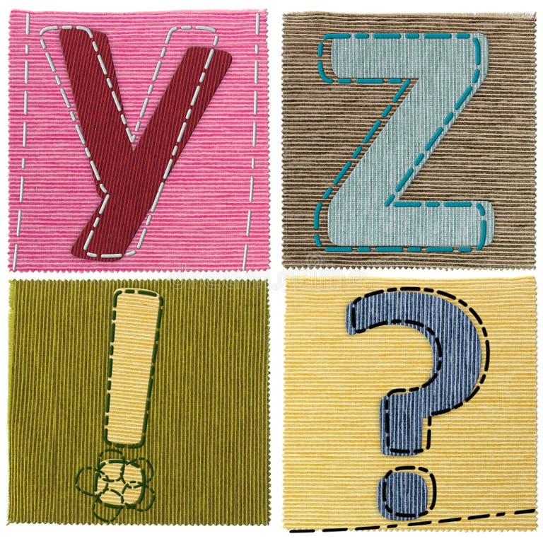 Textile letters collection stock photo. Image of collage - 28353720
