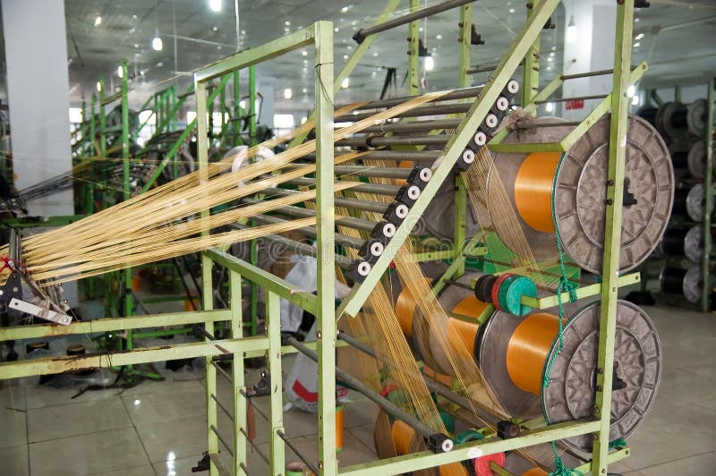 Textile machine stock image. Image of interior, detail - 11451185