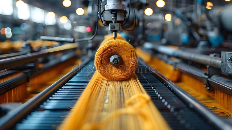 Textile Manufacturing Factory Uses Automatic Machinery for Precise ...