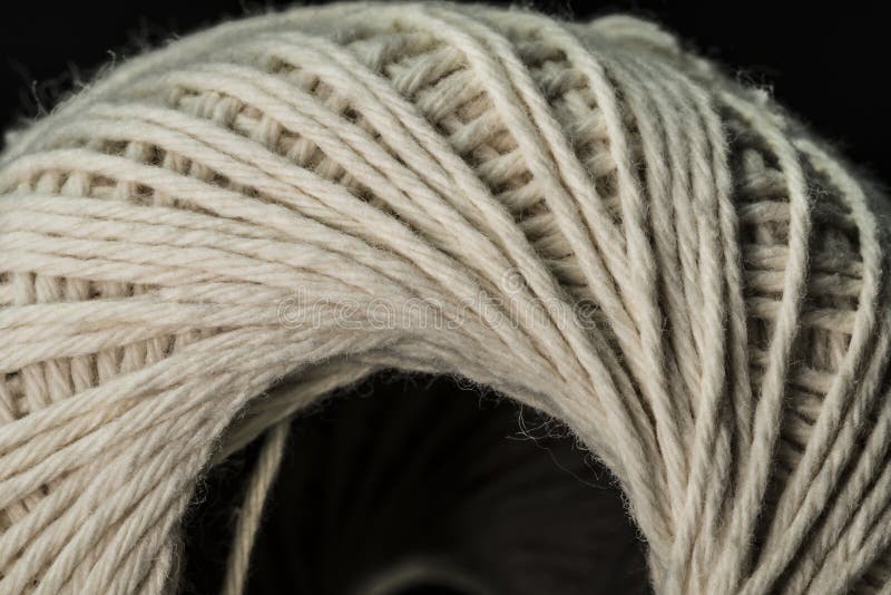 White Cotton Thread Ball Macro Close Up Stock Image - Image of pattern ...