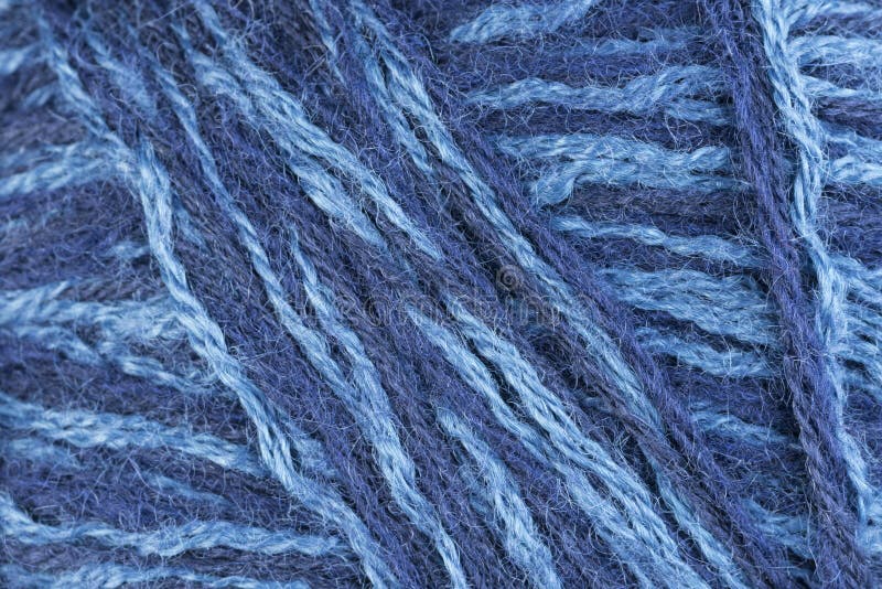 Deep Blue and Light Blue Wool Ball Macro Close Up Stock Photo - Image ...