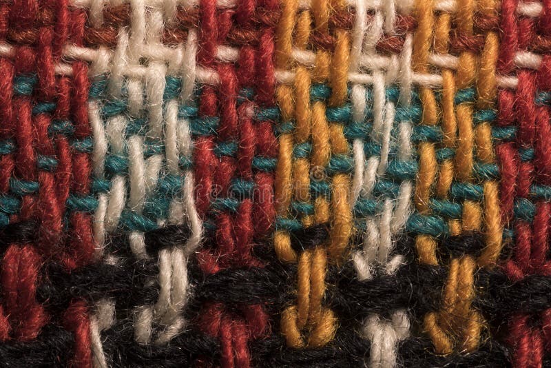 Various Colored Wool Threads Tissue Pattern Macro Closeup Stock Image ...