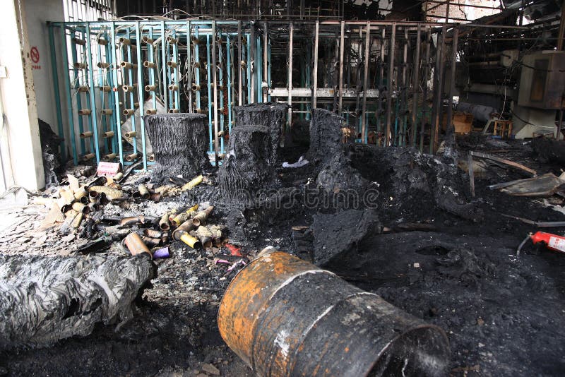 Textile mill fire scene stock photo. Image of death, danger - 33099278