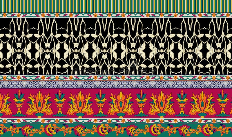 Pakistani Textile Border Stock Illustrations – 980 Pakistani Textile ...