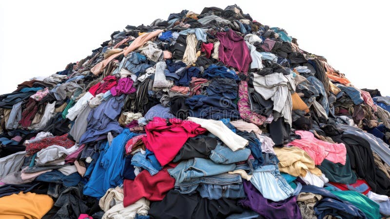 Textile Mountain Piled Discarded Clothing Waste Problem - Consumption ...