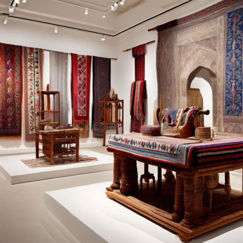 Textile Museum a Museum that Exhibits Textiles Fabrics and Game Stock ...