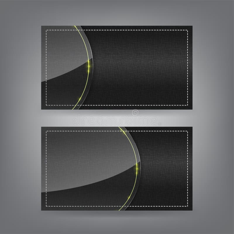 Textile and Neon Glass Theme Business Card Template Stock Vector ...