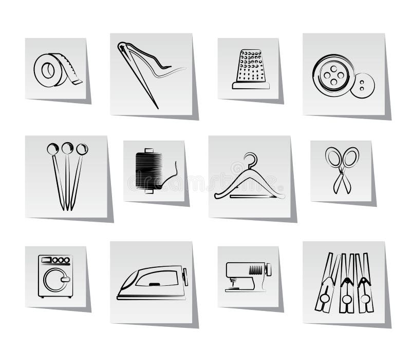 Laundry and Textile Care Symbols Stock Vector - Illustration of ...