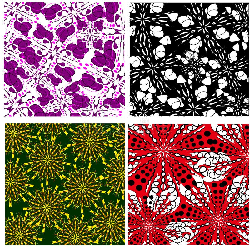 Abstract, Fantasy Seamless Fabric Pattern. Stock Vector - Illustration ...