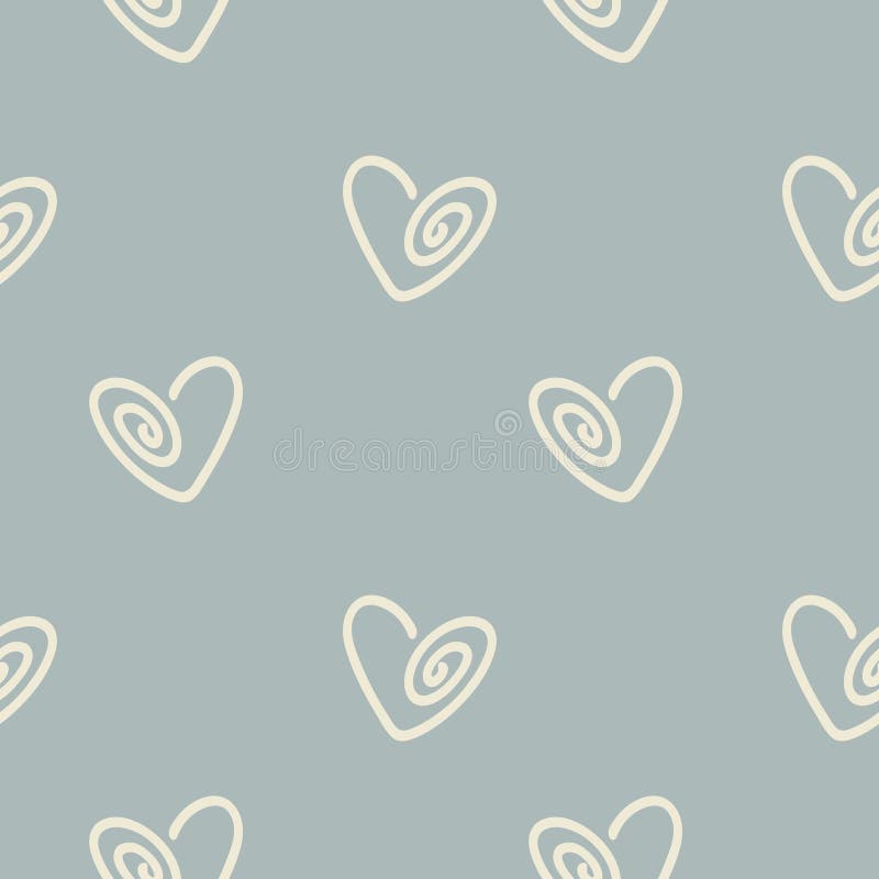 Textile Pastel Blue Pattern with Hearts. Delicate Soft Cozy Background ...