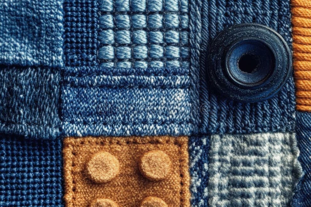 Textile Patchwork Artistry with Bold Patterns and Textures Stock Illustration - Illustration of ...