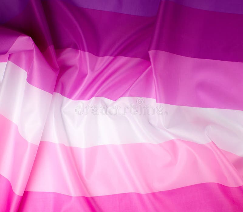 Textile Pink Flag of Lesbians, Concept of the Fight for Equal Rights ...