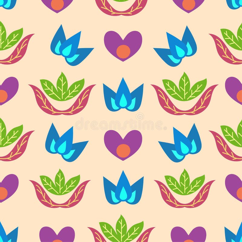 Textile Plant. Repeat Pattern Background Design Stock Vector ...